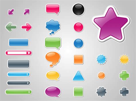 Buttons Vectors Vector Art And Graphics