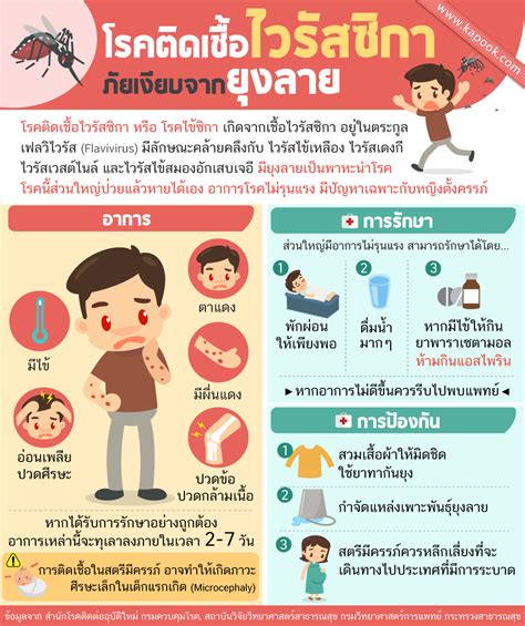 Infographic รูปภาพ โรคติดเชื้อไวรัสซิกา Zika Virus Disease ภัยเงียบจากยุงลาย