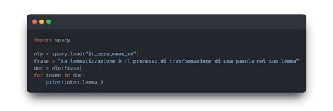 Lemmatizzazione Con Codice Python Pulp Learning Tutto Sul Machine