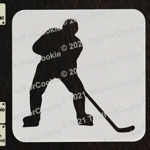 Hockey Player Stencil Etsy
