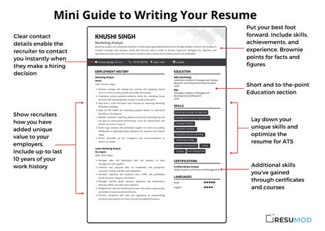 Writing A One Page Resume For Freshers Examples