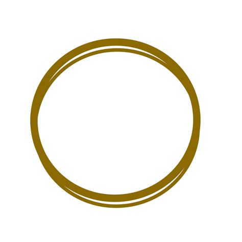 Golden Line Circle Frame 52465402 Png
