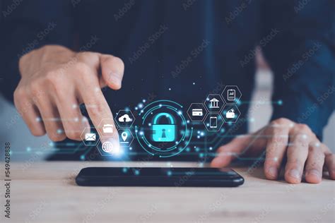 Businessman Login With Username And Password With Hold Smartphone For