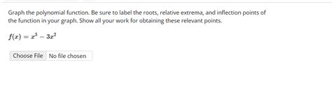 Solved Graph The Polynomial Function Be Sure To Label The
