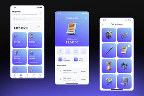 Pocket Digital Wallet Ui Apps Template Ux And Ui Kits Ft Digital And Fintech Envato