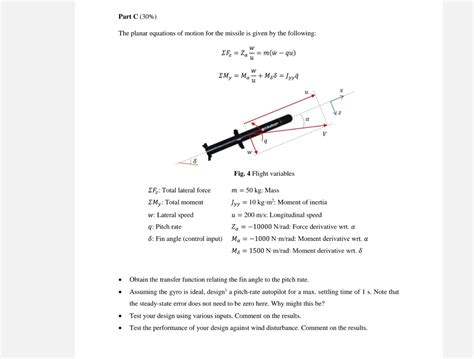Solved Part C 30the Planar Equations Of Motion For The