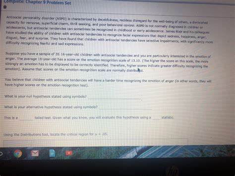 solved complete chapter 9 problem set antisocial