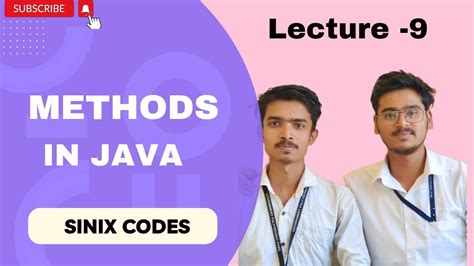 Methods And Method Overloading Lecture 9 Java Youtube
