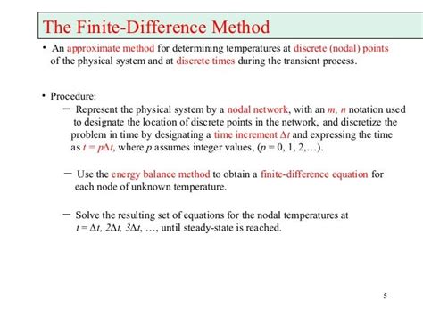 Application Of Numerical Methods Finite Difference In Heat Transfer