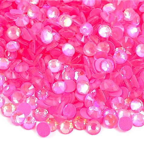 Luminous Rose Round Glass Flatback Crystals Myblingthingz Diy