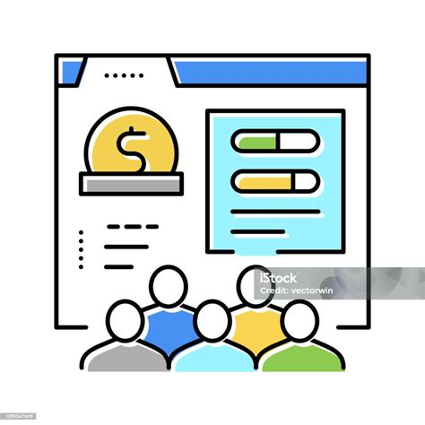 크라우드 펀딩 비즈니스 컬러 아이콘 벡터 일러스트레이션 0명에 대한 스톡 벡터 아트 및 기타 이미지 0명 Hackathon Know Your Customer Istock