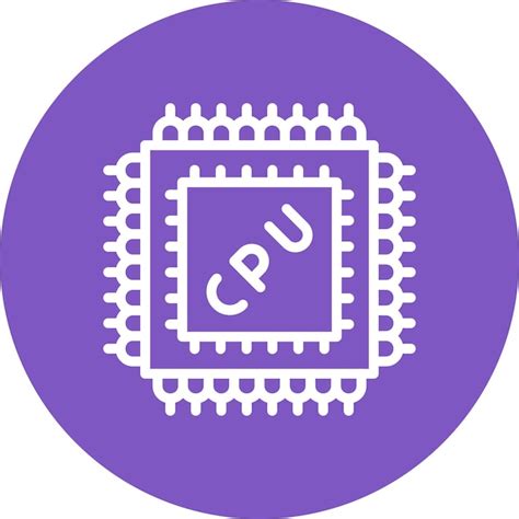 Premium Vector Microprocessor Vector Icon Illustration Of Computer