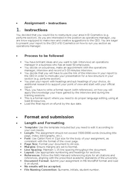 Individual Assignment Operations Management Assignment