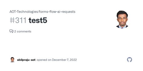 Test Issue Aot Technologies Forms Flow Ai Requests Github