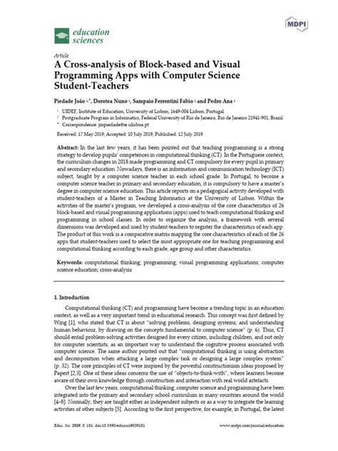 Cross Analysis Pdf Computer Programming Pedagogy