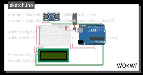 Sensor Servo Lcd V1 Wokwi Esp32 Stm32 Arduino Simulator