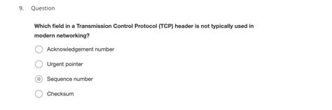 Solved Question Which Field In A Transmission Control Chegg