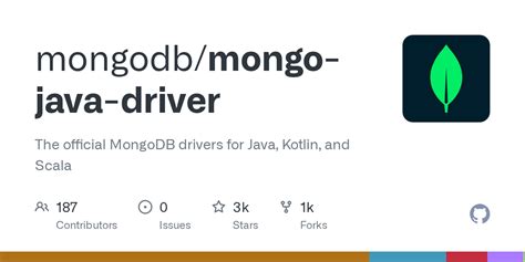 Github Mongodbmongo Java Driver The Official Mongodb Drivers For