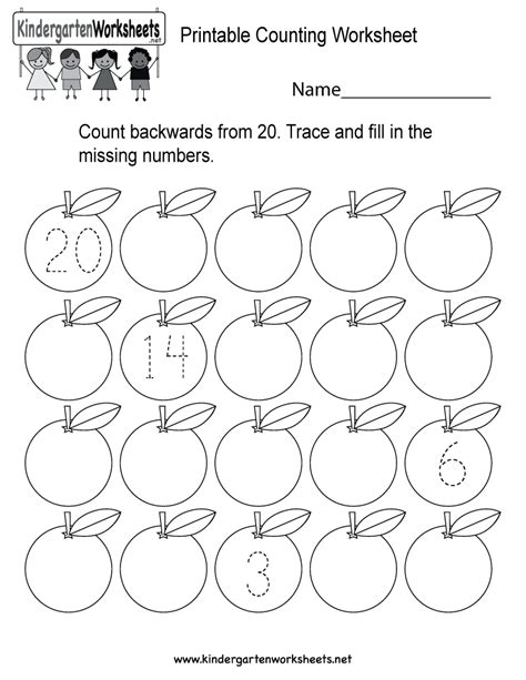 Fantastic Backwards Counting Worksheets Kindergarten Math Textbook Pdf