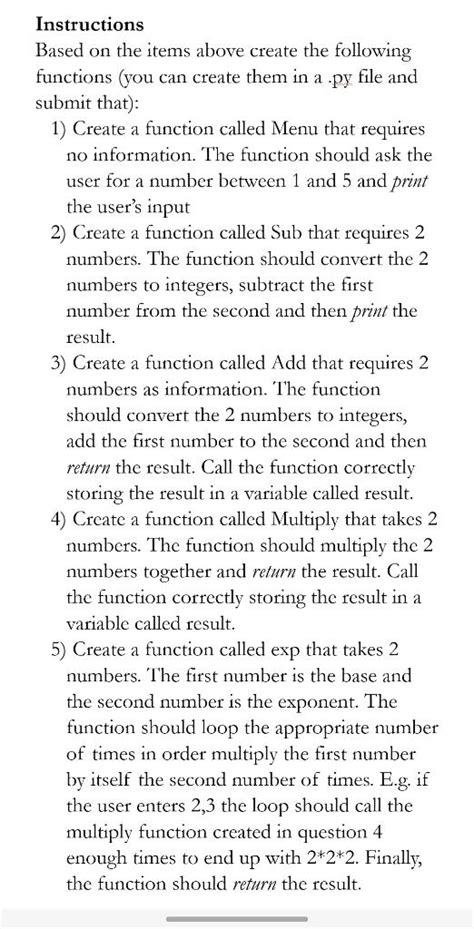 Solved Function Syntax And Structure Base Function Requires
