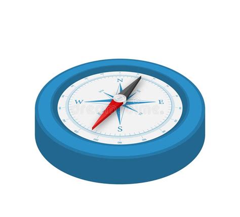 Compass On White Background Flat Vector Navigation Symbol Vector