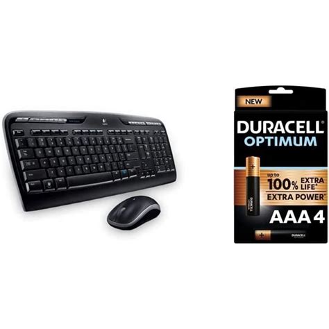 Logitech Mk Combo Clavier Et Souris Sans Fil Pour Windows Ghz Avec Recepteur Usb