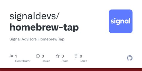 Github Signaldevs Homebrew Tap Signal Advisors Homebrew Tap