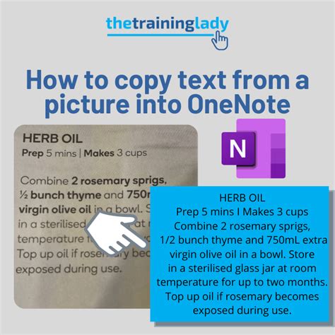 How To Extract Text From A Picture In OneNote The Training Lady