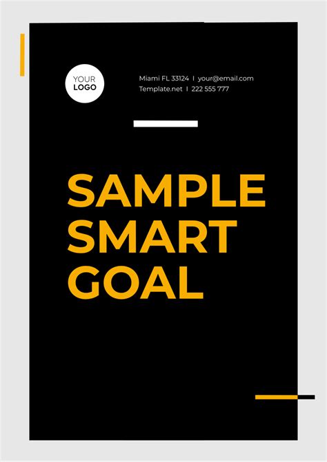 Free Sample Smart Goal Template To Edit Online