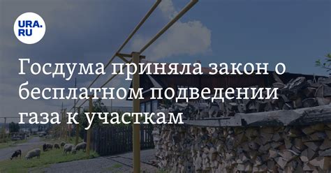 Госдума приняла закон о бесплатном подведении газа к участкам