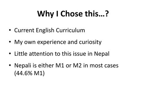 Use Of Nepali Language In Efl Classes Ppt