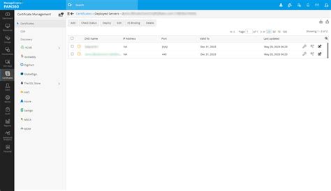 Manage SSL Certificates