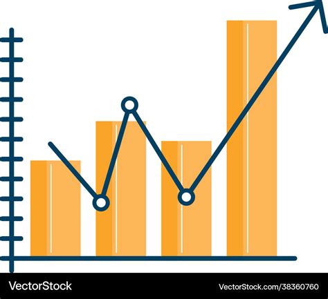 Statistics Bars With Arrow Royalty Free Vector Image