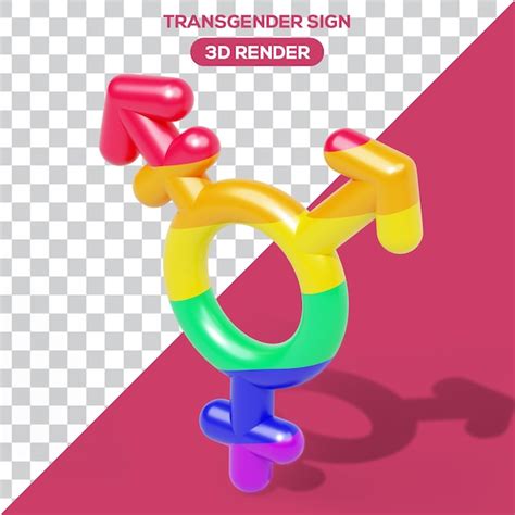 Premium Psd Png Transgender Gender Identity 3d Icon Isolated In Front