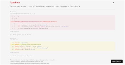 React Blockly Examples Codesandbox