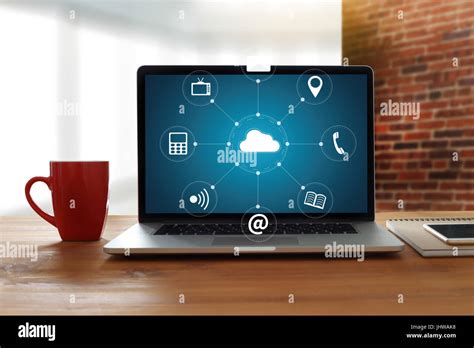 Cloud Computing Diagram Network Data Storage Technology Service Stock