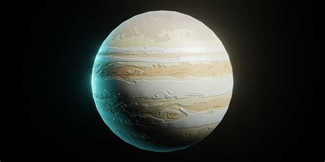 Stylized Planet Jupiter 3d Model 2k 4k 8k Textures Blender Market