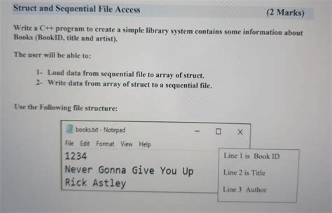 solved struct and sequential file access 2 marks write a