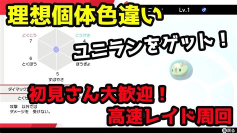 理想個体色違いユニランをゲットしました！ ランクバトル レイド周回 雑談 ライブ配信【ポケモン剣盾】pokemon Sword Shield