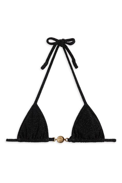 Splash Bikini Top Black Lurex Reina Olga