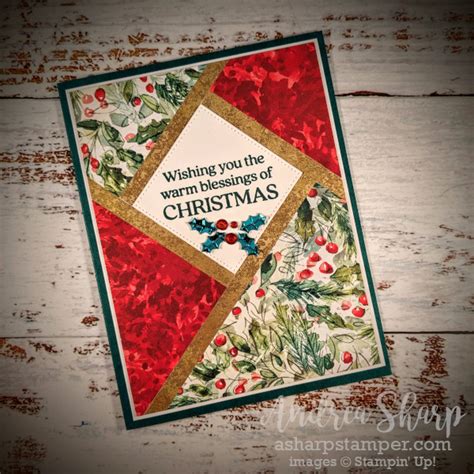 Christmas Fractured Card Andrea Sharp Stampin Up Demonstrator
