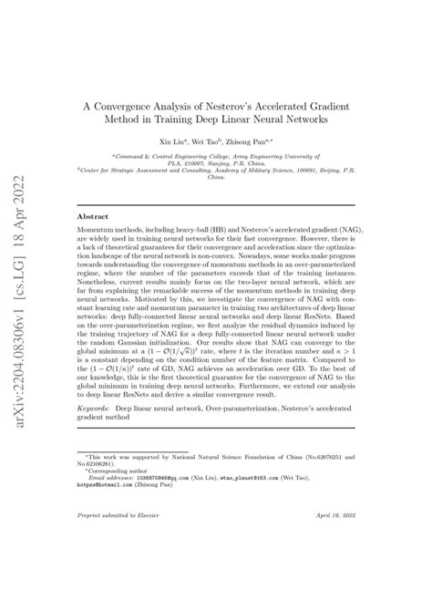 A Convergence Analysis Of Nesterovs Accelerated Gradient Method In