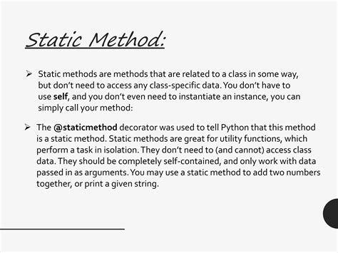 Types Of Methods In Python Pptx