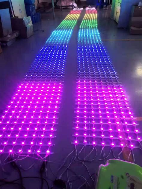 Gs8208 Dmx512 Dc12v Foldable 20mm Led Grid Screen For Building Led Mesh