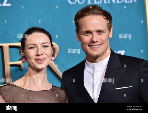 Caitriona Balfe And Sam Heughan Attending The Season Five Premiere Of