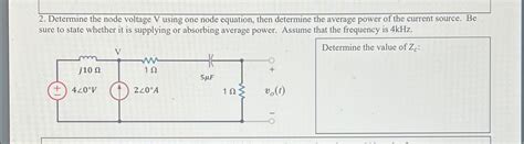 Solved Determine The Node Voltage V Using One Node Chegg Com