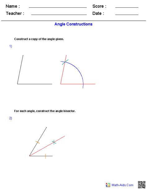 Geometric Constructions Notes And Practice Sheets Worksheets Library