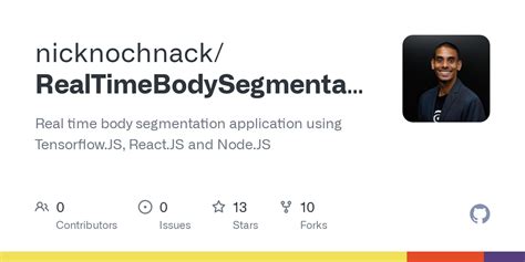 Github Nicknochnack Realtimebodysegmentation Real Time Body Segmentation Application Using