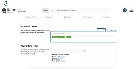 Addremove Journals From My Followed Journals Qxmd