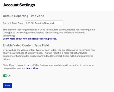 Managing Account Settings